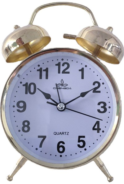 Veeki Öğrenciler, Çocuklar ve Yetişkinler Için Parlak Sevimli Saat ile 4 Inç Basit Metal Sessiz Başucu Çalar Saat (Altın) (Yurt Dışından)