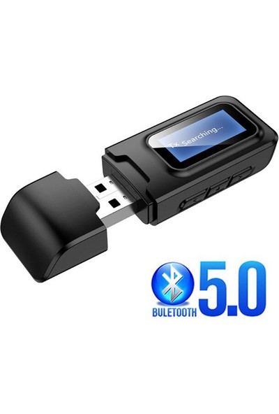 ally mobile Ally 2in1 Bluetooth 5.0 Mini USB Adaptör+Fm Transmitter LCD Ekranlı ally mobile Ally 2in1 Bluetooth 5.0 Mini USB Adaptör+Fm Transmitter LCD Ekranlı