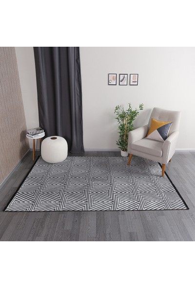 Halı Stores Modern Ince Makine Halısı Siyah Gri Lucca 9553 Halı Stores Modern Ince Makine Halısı Siyah Gri Lucca 9553