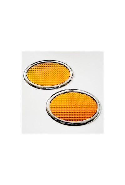 Dreamcar Reflektör Sarı Oval Krom Çerçeveli 2'li 8023002 Dreamcar Reflektör Sarı Oval Krom Çerçeveli 2'li 8023002