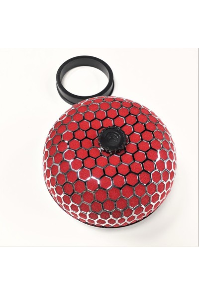 Carub Hava Filtresi Mantar Tuning 2 Aparatlı Krom-Kırmızı Carub Hava Filtresi Mantar Tuning 2 Aparatlı Krom-Kırmızı