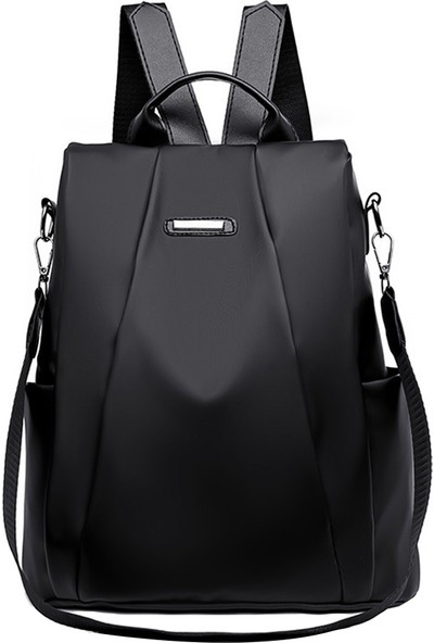 Katı Renk Kadın Büyük Kapasiteli Anti-Hırsızlık Oxford Bez Omuz Çantası Sırt Çantası