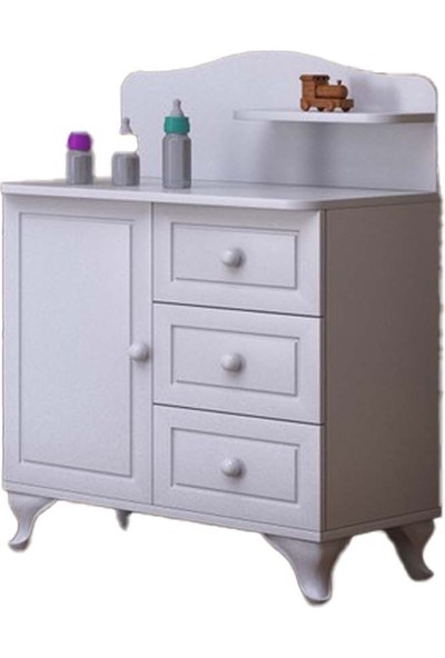 Anne Bebe Babi Mona Şifonyer Beyaz