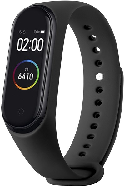 Unique Me Xiaomi mi Band 3 ve Mi Band 4 Uyumlu Kordon Akıllı Bileklik Kordonu Siyah