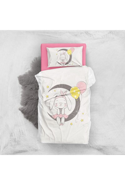 Monohome Bunny Girl 3D Pamuk Saten Bebek Nevresim Takımı