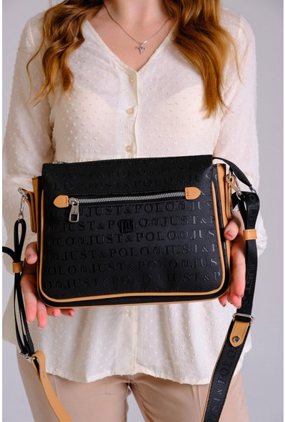 Just Polo Kadın Siyah 5 Bölmeli Çapraz Çanta Jp 4013 Just Polo Kadın Siyah 5 Bölmeli Çapraz Çanta Jp 4013