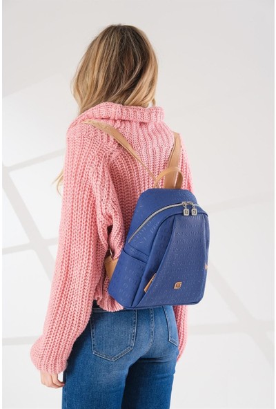 Just Polo Kadın Çok Bölmeli Astarlı Ayarlanabilir Askılı Sırt Çantası Jp 4040