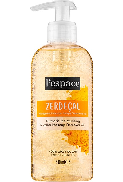 Hunca L'espace Zerdeçallı Nemlendirici Micellar Makyaj Temizleme Jeli 400 ml Hunca L'espace Zerdeçallı Nemlendirici Micellar Makyaj Temizleme Jeli 400 ml