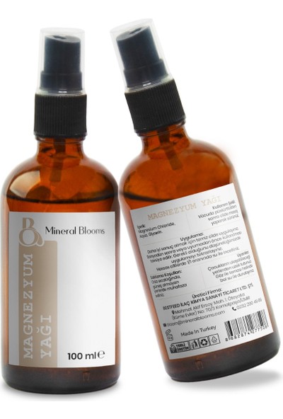 Mineral Blooms Magnezyum Yağı (Magnesium Oil) - Masaj Yağı