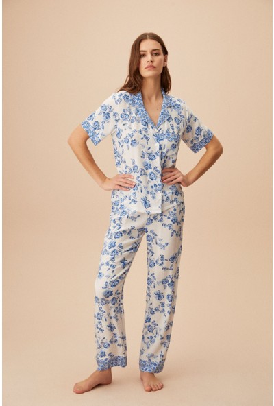 Suwen Blue Maskulen Pijama Takımı Suwen Blue Maskulen Pijama Takımı