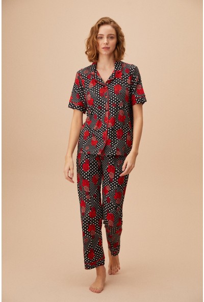 Suwen Celina Maskulen Pijama Takımı Suwen Celina Maskulen Pijama Takımı