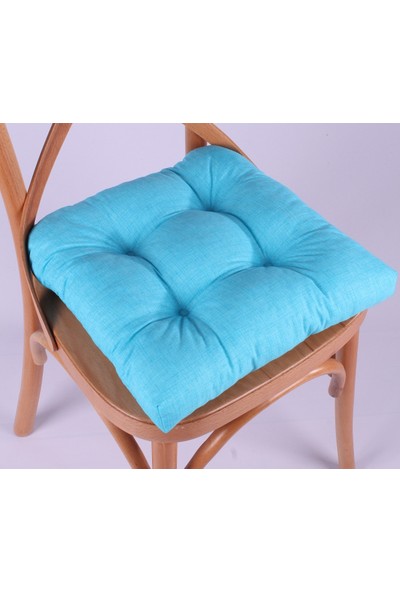 Altın Pamuk Lina Pofidik Sandalye Minderi Özel Dikişli Bağcıklı 40X40CM Altın Pamuk Lina Pofidik Sandalye Minderi Özel Dikişli Bağcıklı 40X40CM