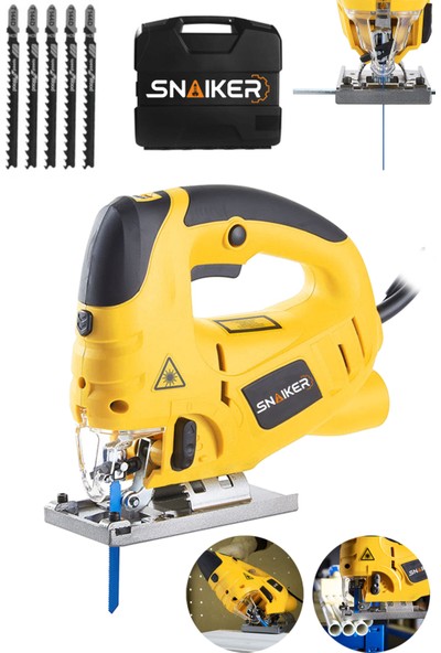 Snaiker Alman 3200 Watt Lazerli 6 Kademe Devir Ayarlı Dekupaj Testere Metal Şanzıman + 5 Adet Uç Snaiker Alman 3200 Watt Lazerli 6 Kademe Devir Ayarlı Dekupaj Testere Metal Şanzıman + 5 Adet Uç