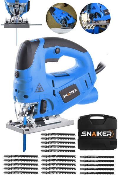 Snaiker Alman 3200 Watt Lazerli 6 Kademe Devir Ayarlı Dekupaj Testere Metal Şanzıman + 20 Adet Uç Snaiker Alman 3200 Watt Lazerli 6 Kademe Devir Ayarlı Dekupaj Testere Metal Şanzıman + 20 Adet Uç