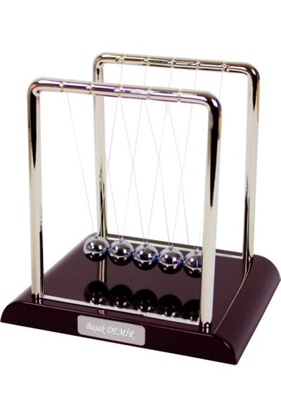 Hediye Rengi Isme Özel Masa Üstü Newton Denge Topları Büyük Boy