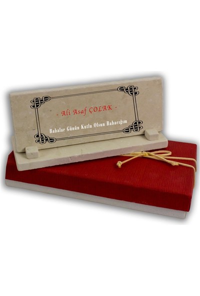 Hediye Rengi Kişiye Özel Baskılı Masaüstü Dikdörtgen Isimlik