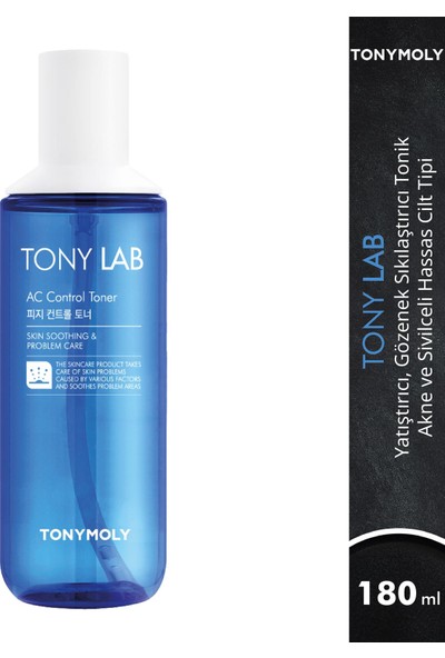 Tonymoly Tonik Tony LAB Akne ve Sivilce Kontrol Çay Ağacı Niacinamide Cilt Bakımı 180ml Tonymoly Tonik Tony LAB Akne ve Sivilce Kontrol Çay Ağacı Niacinamide Cilt Bakımı 180ml