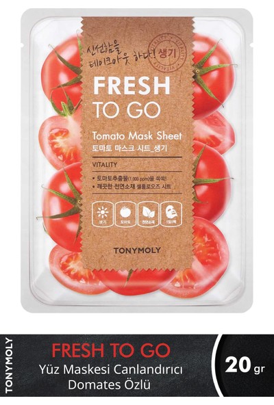 Tonymoly Yüz Maskesi Fresh To Go Canlandırıcı Domates Cilt Bakımı Tonymoly Yüz Maskesi Fresh To Go Canlandırıcı Domates Cilt Bakımı