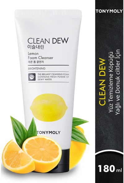 Tonymoly Yüz Temizleme Köpüğü Clean Dew Yağlı ve Donuk Ciltler İçin Limon Cilt Bakımı 180ml Tonymoly Yüz Temizleme Köpüğü Clean Dew Yağlı ve Donuk Ciltler İçin Limon Cilt Bakımı 180ml
