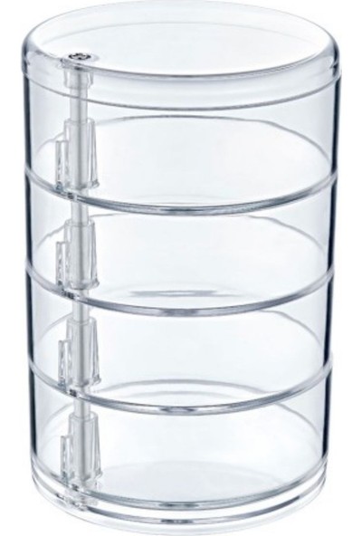 Buffer Buffer® 4 Katlı Dönebilen Şeffaf Takı Organizer Düzenleyici Buffer Buffer® 4 Katlı Dönebilen Şeffaf Takı Organizer Düzenleyici