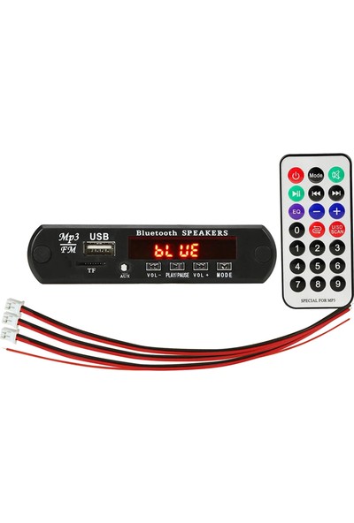 Bluetooth 5.0 Hoparlör Modülü Araba Mp3 Çalar Kod Çözücü Kurulu Fm Radyo Tf USB Aux