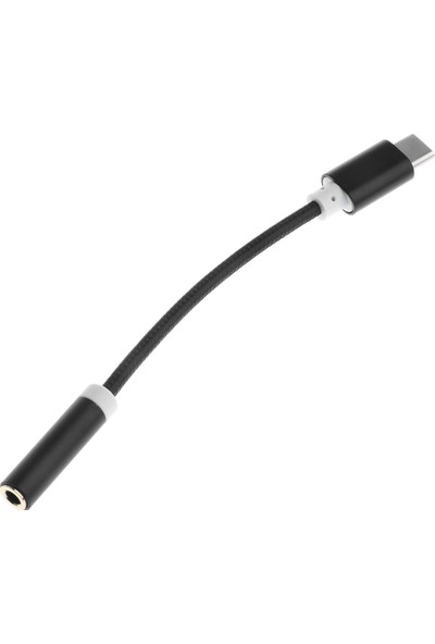 USB Tipi C Için 3.5mm Stereo Aux Kulaklık Ses Adaptörü Kablosu Kordon Siyah USB Tipi C Için 3.5mm Stereo Aux Kulaklık Ses Adaptörü Kablosu Kordon Siyah