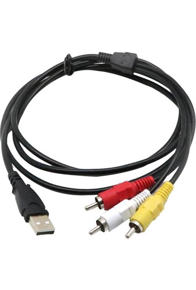 1.5 M USB Erkek 3 Rca Av Ses Video Kablosu Kablosu Adaptörü Tv Hdtv DVD 1080P Için 1.5 M USB Erkek 3 Rca Av Ses Video Kablosu Kablosu Adaptörü Tv Hdtv DVD 1080P Için