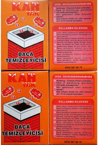 Ilhan Usta 4 Adet Bacasil - Soba ve Boru Temizleyici