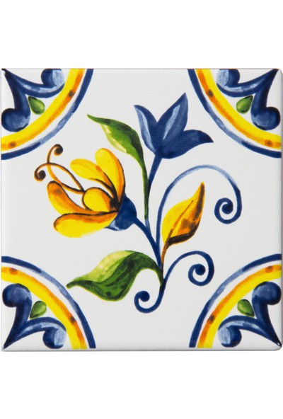 Can Seramik 10*10 cm CÇ-110 Kütahya Çini Karo 5'li 1 Paket