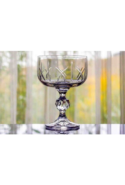 Bohemia Sade 6'lı El Kesme Ayaklı Dondurma Bardağı Takımı Roma 3