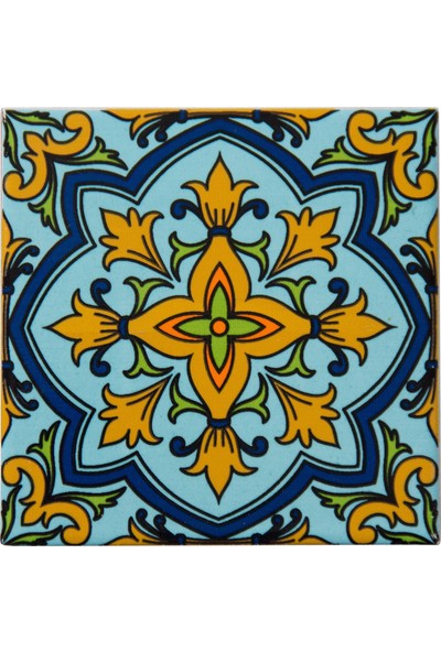 Can Seramik 10*10 cm Cç-86 Kütahya Çini Karo 5'li 1 Paket