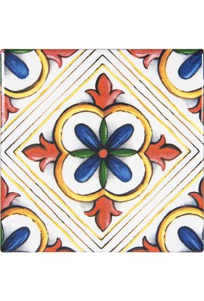 Can Seramik 10*10 cm CÇ-109 Kütahya Çini Karo 5'li 1 Paket