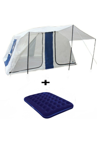 Uludağ Çadır 2 Odalı 14 M2 Su Geçirmez Çadır + Çift Kişilik Yatak