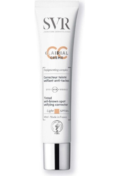 SVR Clairial cc Creme Spf 50 Light 40 ml SVR Clairial cc Creme Spf 50 Light 40 ml