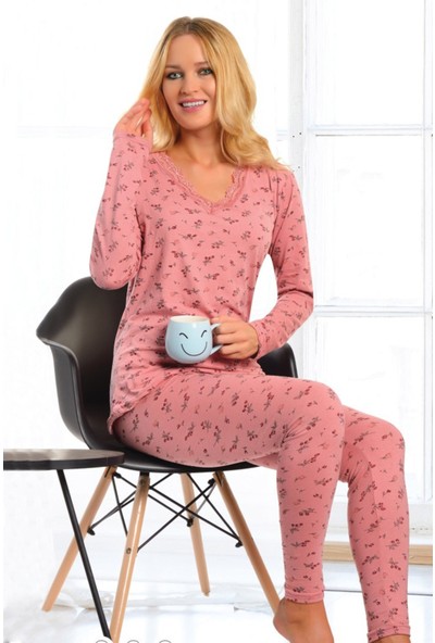 Eminna Uzun Kollu Kadın Pijama Takımı