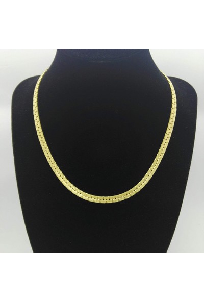 Peri Takı Çelik Ezme Zincir Kolye, Kırık Desen Peri Takı Çelik Ezme Zincir Kolye, Kırık Desen