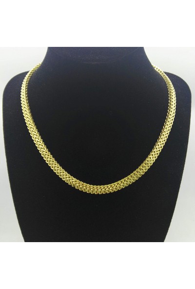 Peri Takı Çelik Hasır Zincir Kolye, Örgü Desen