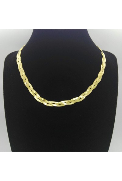 Peri Takı Çelik Üçlü Örgü Italyan Zincir Kolye Peri Takı Çelik Üçlü Örgü Italyan Zincir Kolye