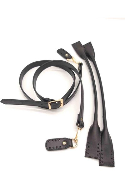 Angel Çanta Aksesuar Gerçek Deri Kısa Pelikan ve Uzun Sap Böceli Siyah