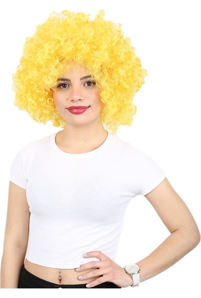 Colezium Animasyon Parti ve Palyaço Peruğu - Sarı