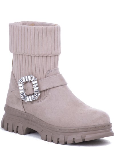 Ghattix Rende Kışlık Lastikli Kaymaz Taban Kadın Bot