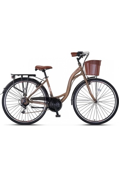 Alanya 28 Jant V Fren Bayan Şehir Bisikleti Kahve