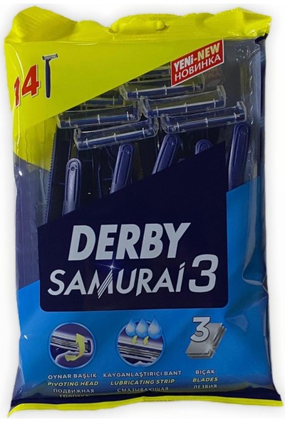 Derby Samurai 3 Bıçak 14 Adet(K)