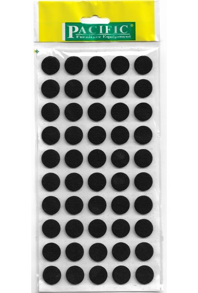 Pacific Yuvarlak Yapışkanlı Sandalye Koltuk Mobilya Ayak Keçesi Felt 18 mm Siyah Pacific Yuvarlak Yapışkanlı Sandalye Koltuk Mobilya Ayak Keçesi Felt 18 mm Siyah
