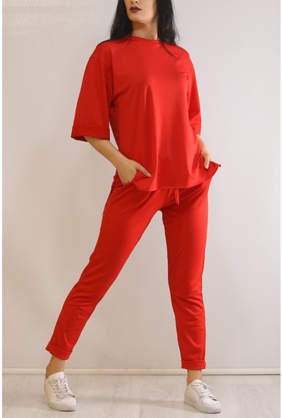 Modaymış Duble Kol Takım Kırmızı - 5949.102.