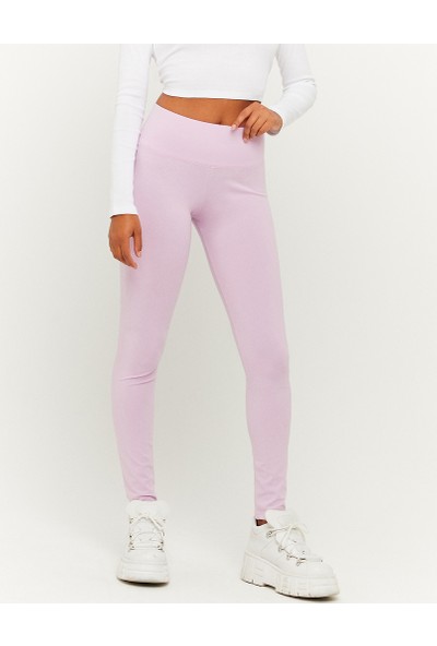 Renkli Store Kalın Kemerli Likralı Lila Tayt Renkli Store Kalın Kemerli Likralı Lila Tayt