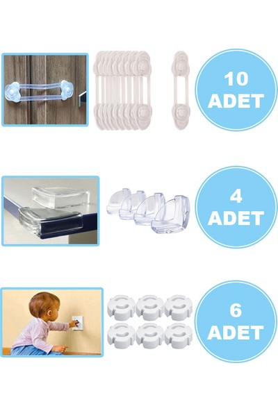 Maketçiniz 20 Adet Bebek Çocuk Güvenlik Dolap ve Çekmece Kilidi Çok Amaçlı Set-1 Maketçiniz 20 Adet Bebek Çocuk Güvenlik Dolap ve Çekmece Kilidi Çok Amaçlı Set-1