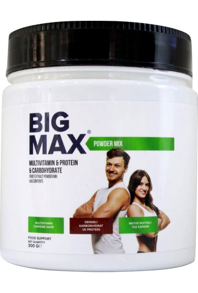 Big Max Karbonhidrat Tozu Multivitamin Protein 300 gr Powder Mix Destekliyici