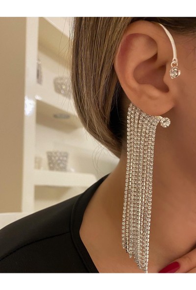 Eva Takı Taşlı Kulak Küpesi