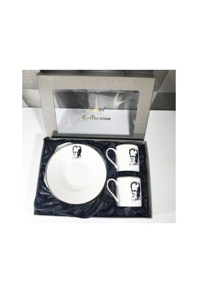 Paradice Atatürk Imzalı 2 Kişilik Kahve Fincan Takımı